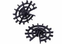 China 6-24mm Bar Size Plastic Rebar Spacer With 15-50mm Concrete Cover Thickness And Graphic Design Pattern for sale