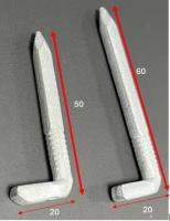 China L-SHAPED HEAD SQUARE NAILS WITH HOT DIP GALVANIZED SURFACE 30-60MM for sale
