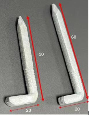 China L-SHAPED HEAD SQUARE NAILS WITH HOT DIP GALVANIZED SURFACE 30-60MM for sale