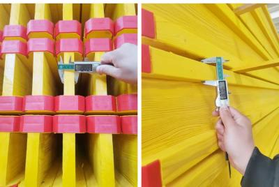 China Yellow Water Proof Painting H20 Timber Beam With Platic Protection for sale