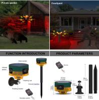 China Solar-powered Rechargeable Dog Bark Deterrent Ultrasonic Animal Repellent Flashlight for sale