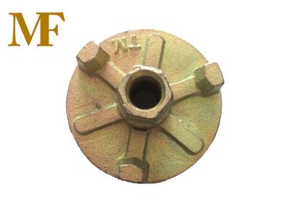 China 200kN Formwork System Accessories 16MM Golden Three Anchor Wing Nut for sale