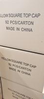 China Yellow Square Top Rebar Protection Caps For Construction for sale