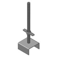 China Scaffolding Korea 42.7mm U Head Jack Base 600mm Length for sale