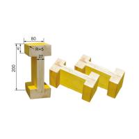 China Construction Pine Wooden H20 Yellow Painting Lumber Scaffold Beam for sale