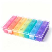 China 7-Day Rainbow Pill Organizer BPA-Free Medical PP Travel Case for sale