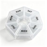 China 7-Day Weekly Pill Organizer Octagonal Medical PP Case for sale