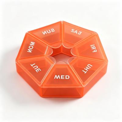China BPA-Free 7-Slot Weekly Pill Case Translucent Medical Gift for sale