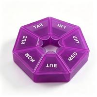 China BPA-Free 7-Slot Weekly Pill Case Translucent Medical Gift for sale