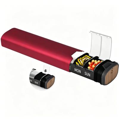 China BPA-Free 7-Day Sliding Pill Case Discreet Business Travel Case for sale