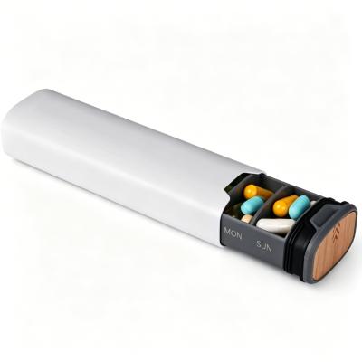 China BPA-Free 7-Day Weekly Pill Case Sliding Discreet Travel Case for sale
