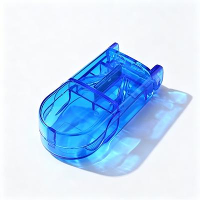China Single Compartment Clear Mini Pill Case Flip Snap Lid Portable Medicine Container For Travel Office Pocket for sale