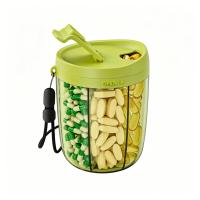 China Rotating Pill Dispenser 7-Slot High Capacity Travel Organizer for sale