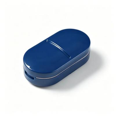 China Small Pill Cutter Portable Cute Pill Breaker For Handbag Slide Switch Double Sided Storage for sale