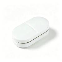 China Small Pill Cutter Portable Cute Pill Breaker For Handbag Slide Switch Double Sided Storage for sale