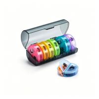 China 14-Slot Weekly Pill Box Medical PP Nested Moisture-proof Case for sale
