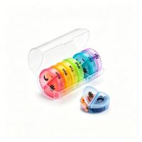 China AM PM Pill Case BPA-Free Double-Layer Travel Organizer for sale