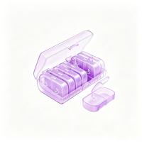 China 14-Slot Weekly Pill Case Matte Black Medical Promo Gift Case for sale