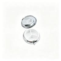 China 3-Compartment Metal Pill Box Stainless Steel Pocket Case for sale