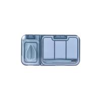 China Daily Use 3 Grid Pill Box With Built In Cutter Medicine Organizer for sale