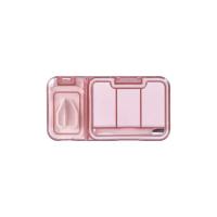 China Daily Use 3 Grid Pill Box With Built In Cutter Medicine Organizer for sale