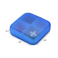 China 4-Slot Square Pill Box 3.5