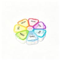 China Rainbow 7-Day Weekly Pill Organizer Medical PP Travel Case for sale