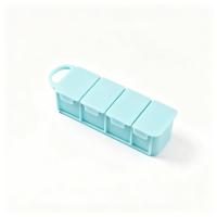 China BPA-Free 4-Slot Pill Box with Loop Portable Travel Case for sale