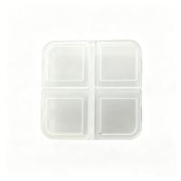 China Square Pill Box BPA-Free Translucent Travel Case for sale