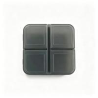 China Square Pill Box BPA-Free Translucent Travel Case for sale