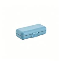 China Secure Latch 8-Slot Pill Case Matte Pink Medical Gift for sale