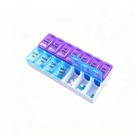 China Extra-Large 7-Day AM PM Pill Organizer 14-Slot Travel Case for sale