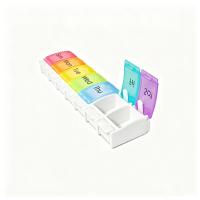 China 7-Slot Weekly Pill Box Matte Finish Medical Promo Gift Case for sale