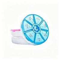 China BPA-Free 7-Day Round Pill Organizer Medical PP Travel Case for sale