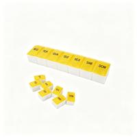 China 7-Slot Weekly Pill Case Matte Finish Medical Promo Gift Case for sale
