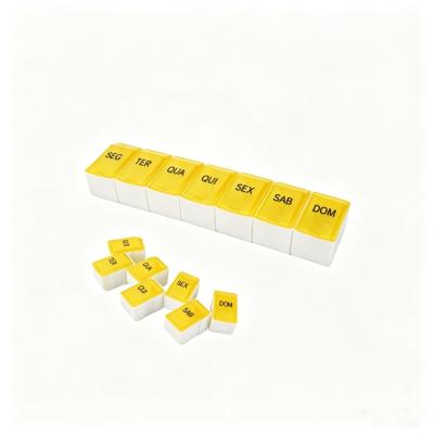 China 7-Slot Weekly Pill Case Matte Finish Medical Promo Gift Case for sale