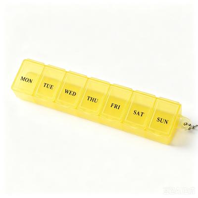 China 7-Slot Weekly Pill Case Keychain Medical Promotional Gift for sale