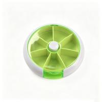 China 7 Day Round Pill Box Portable Fruit Case Rotating Travel Storage for sale