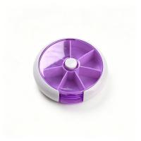 China 7 Day Round Pill Box Portable Fruit Case Rotating Travel Storage for sale