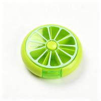 China Round Weekly Pill Organizer 7-Day Travel Case Moisture-Proof for sale