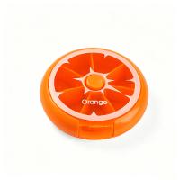 China Round Weekly Pill Organizer 7-Day Travel Case Moisture-Proof for sale
