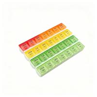 China 7-Slot Weekly Pill Case Matte Finish Medical Promo Gift for sale