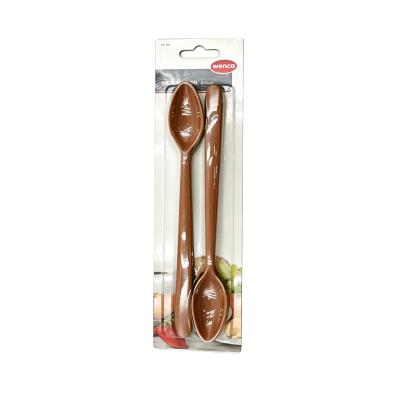 China Long Handle Ice Cream Spoons Smooth Reusable Plastic Spoons For Home Kitchen Dessert Use for sale
