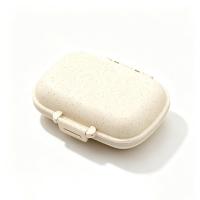 China Wheat Straw Pill Box — Sealed, Portable Storage for Home & Travel Use for sale