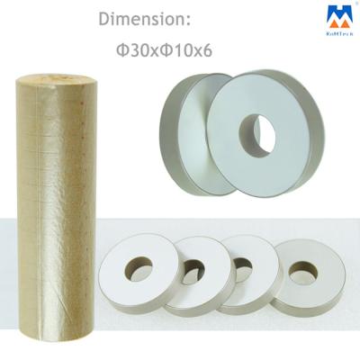 China PZT8 Piezoelectric Ceramic Rings 30X10X6mm For Ultrasonic Transducer for sale