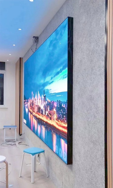 cob led screen shopping mall install