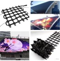 China IP66 Waterproof Outdoor P50mm LED Mesh Display Foldable Flexible LED Mesh for sale