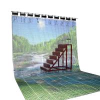 China P100mm LED Mesh Screen Durable For Outdoor Facade / Glass Building for sale