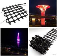 China P100mm LED Mesh Screen Durable For Outdoor Facade / Glass Building for sale
