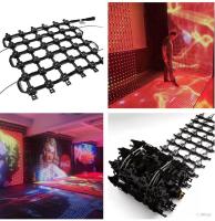 China High Reliability P55mm Flexible LED Mesh Screen Outdoor IP66 Waterproof for sale